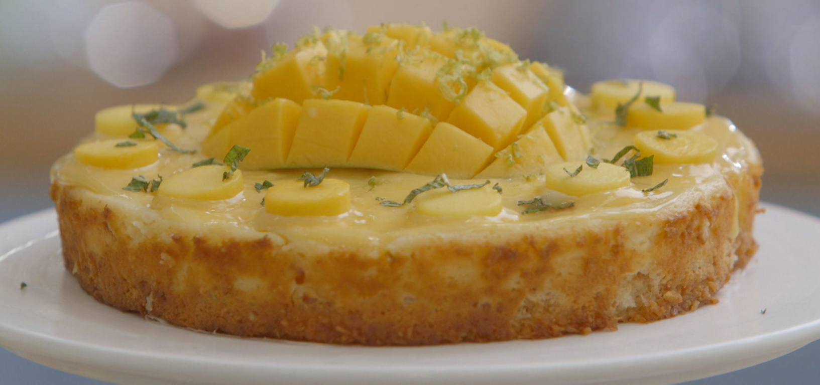 Mango-lassi cheesecake - Heel Holland Bakt