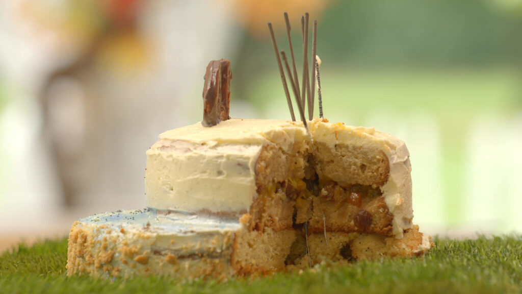 Taart met yoghurt cake en tonkabonen - Heel Holland Bakt