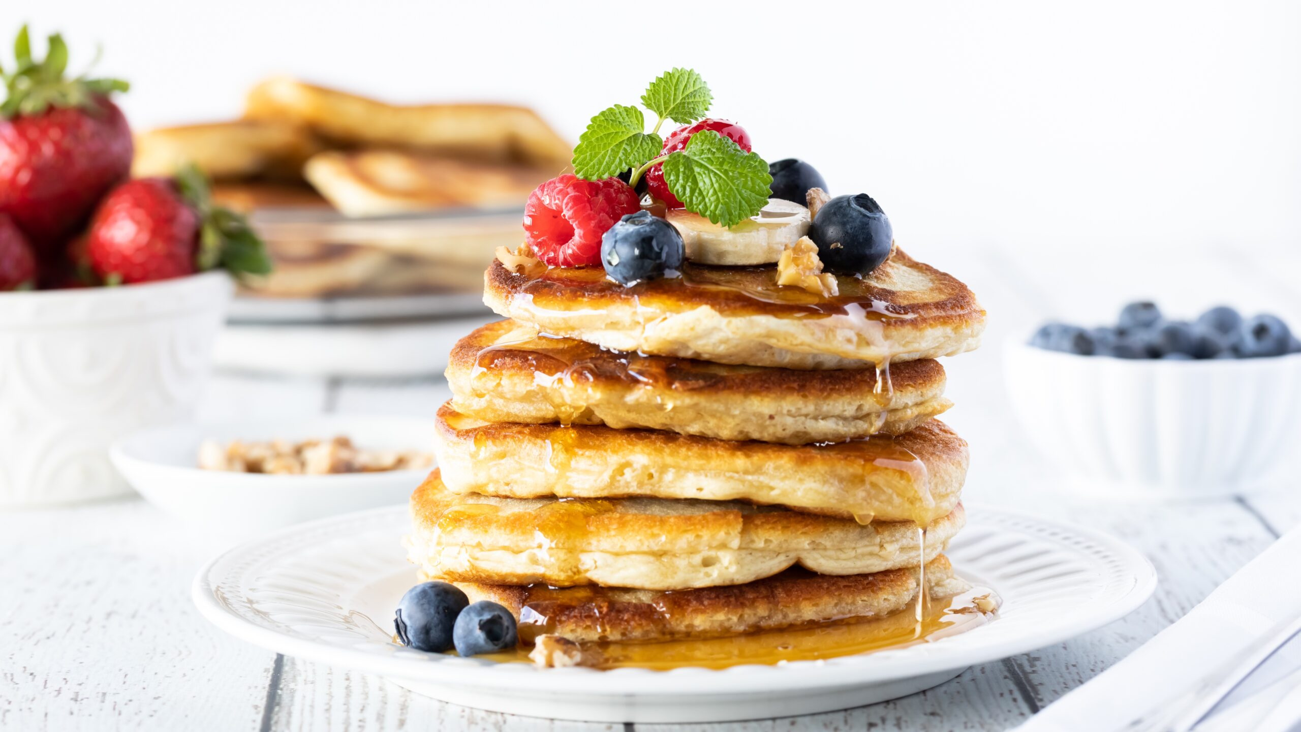 Fluffy American pancakes recept - Heel Holland Bakt